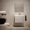 Volini Matte Cappuccino Vanity Unit with Stone Basin 800mm - LUSSO