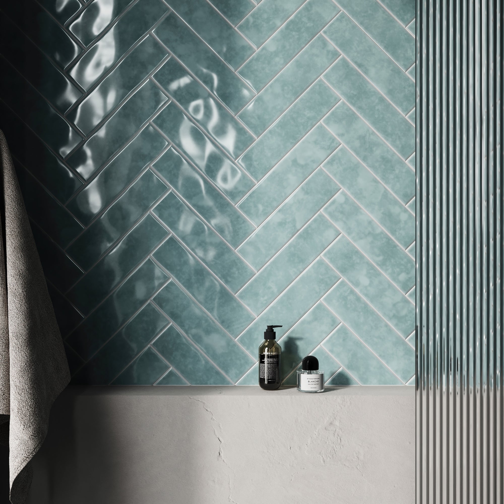 Antique Wall Tile Bulevar Ripple Antique Grey Wall Tiles Bathroom
