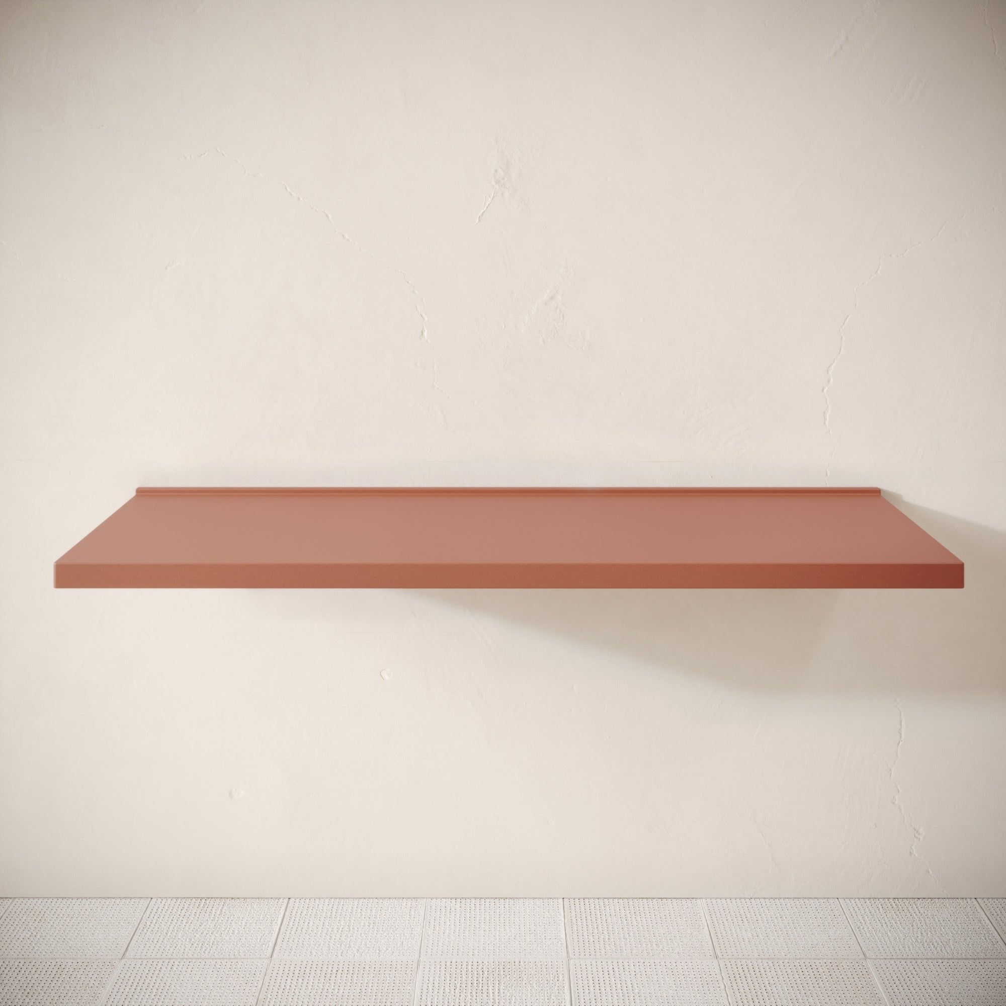 Bancone Terracotta Concrete Wall Mounted Countertop Shelf 1400mm - LUSSO