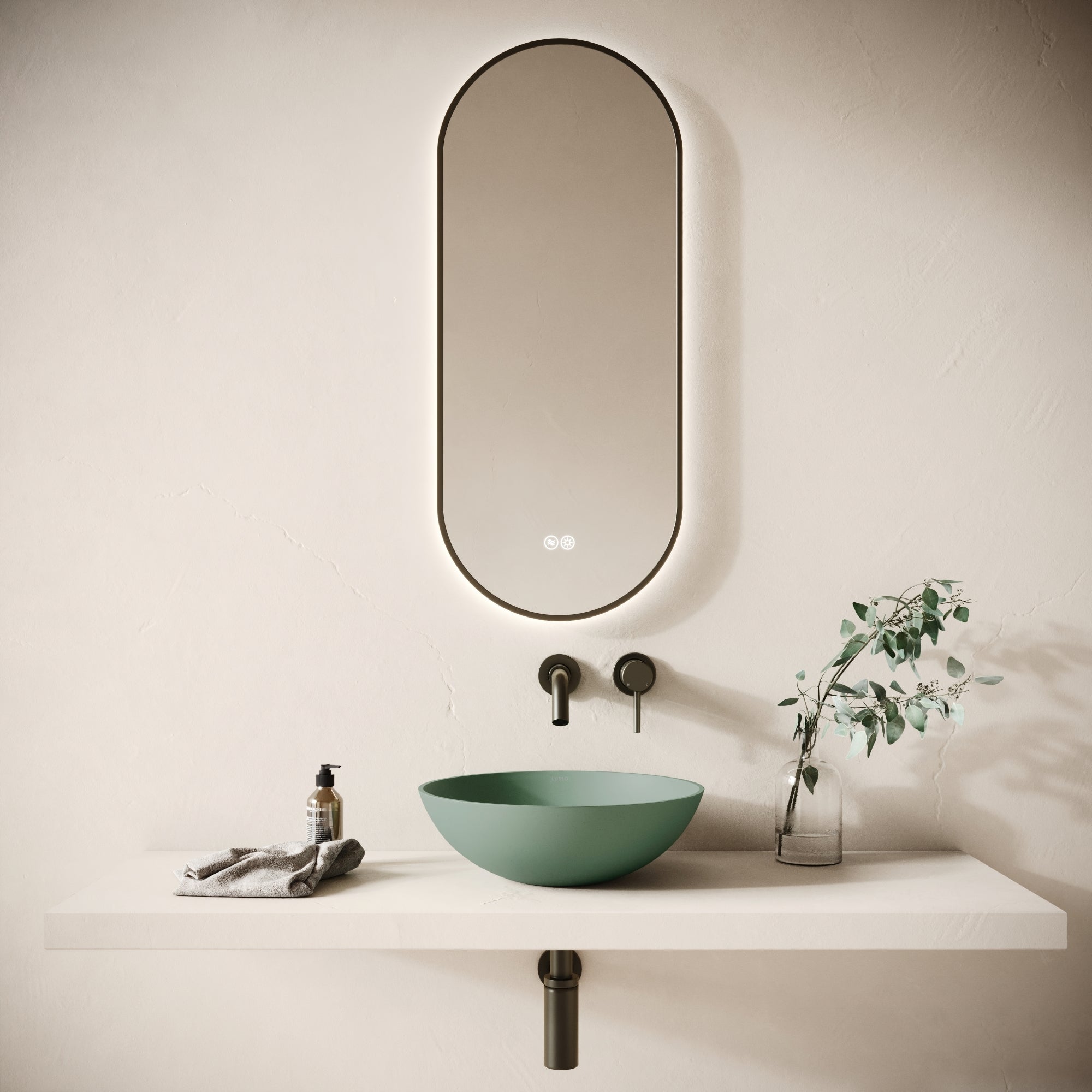 Catino Seafoam Concrete Countertop Basin 406 mm