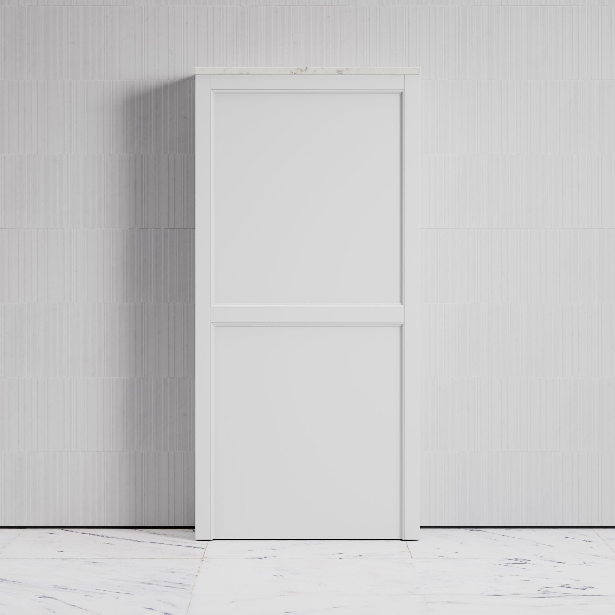 Claridge Velvet Matte White WC Cistern Housing - LUSSO