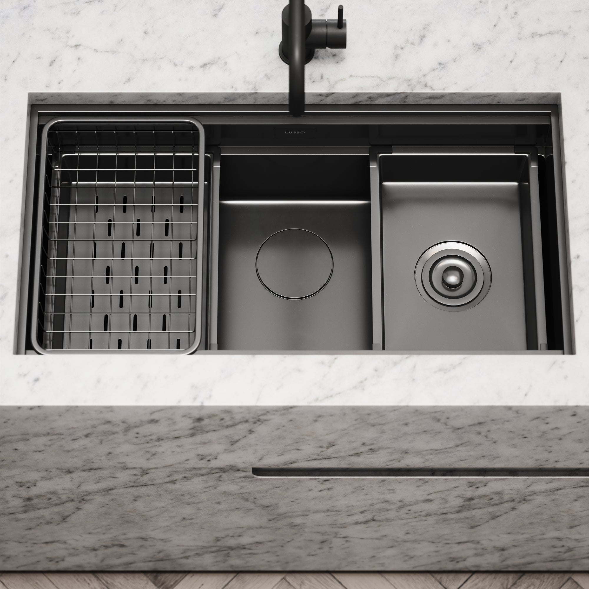 Undermount Double Workstation Sink Cupc SUS 304 Stainless Steel Home