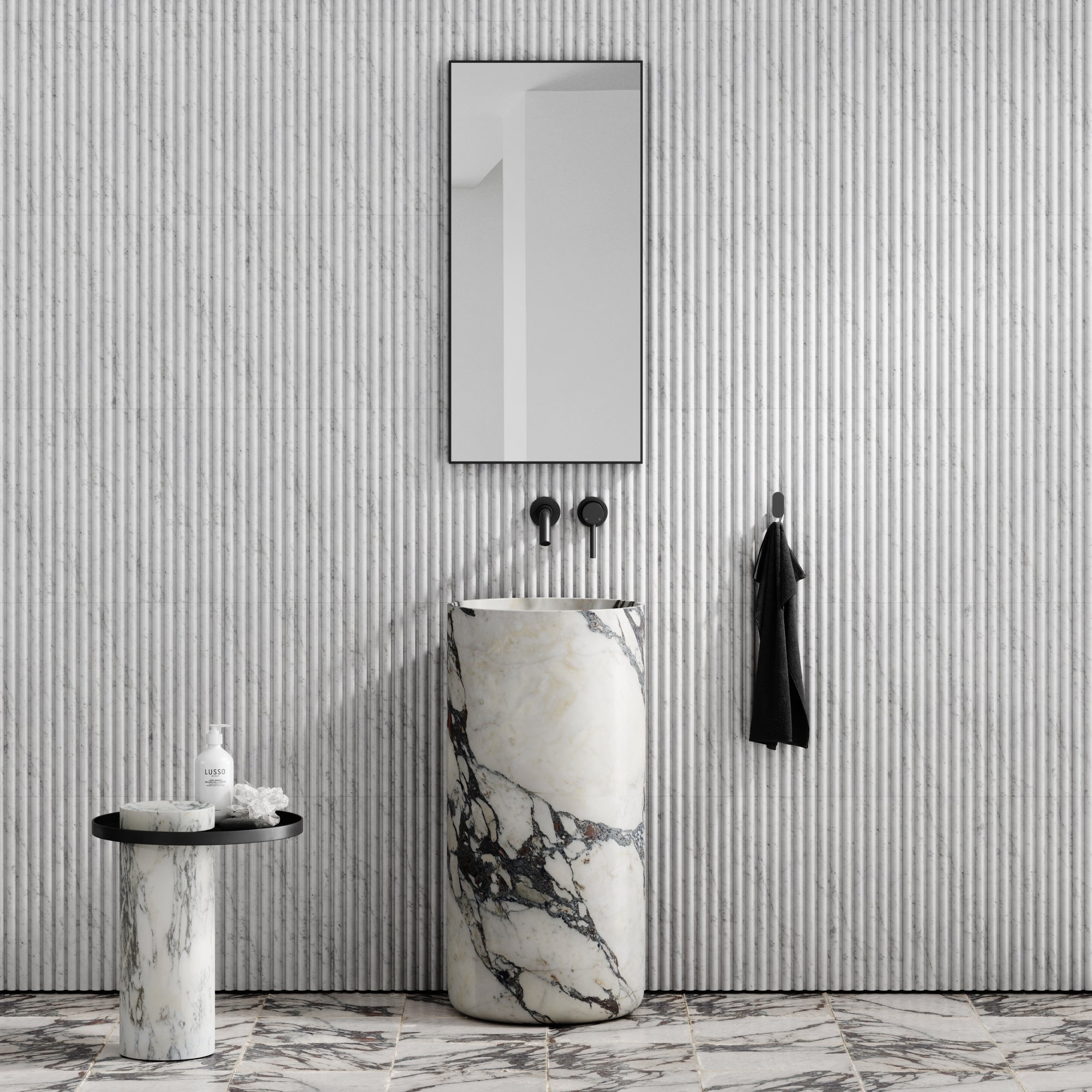 Designo Calacatta Viola Marble Freestanding Basin 400 mm - LUSSO