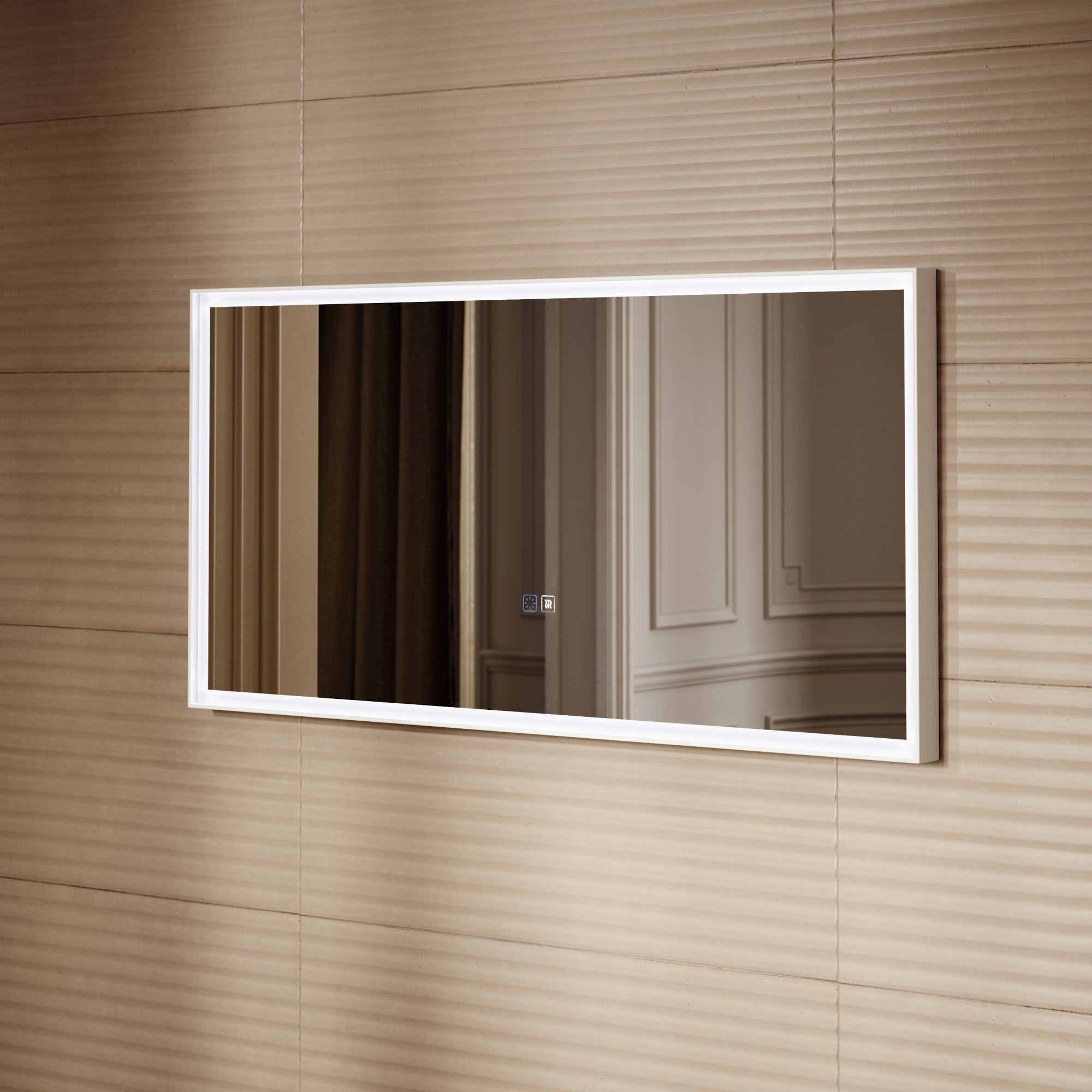 Elixir LED Demister Stone Resin Mirror 1200 - LUSSO
