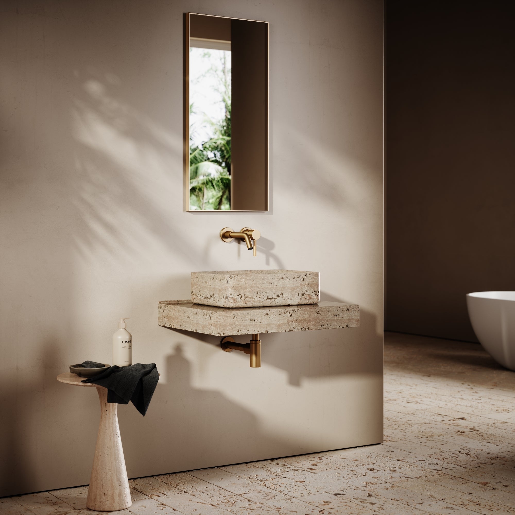 Travertine Countertop Bathroom Vanities