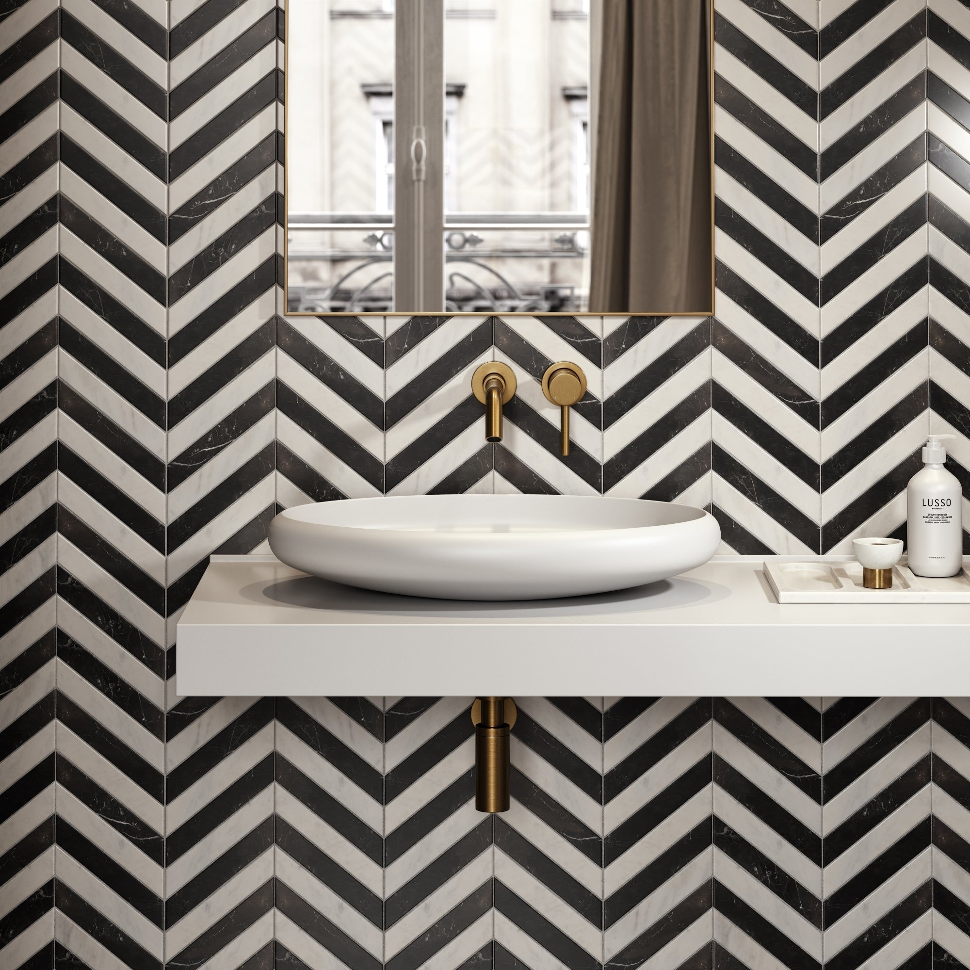 Lulu Countertop Stone Basin 600 mm - LUSSO