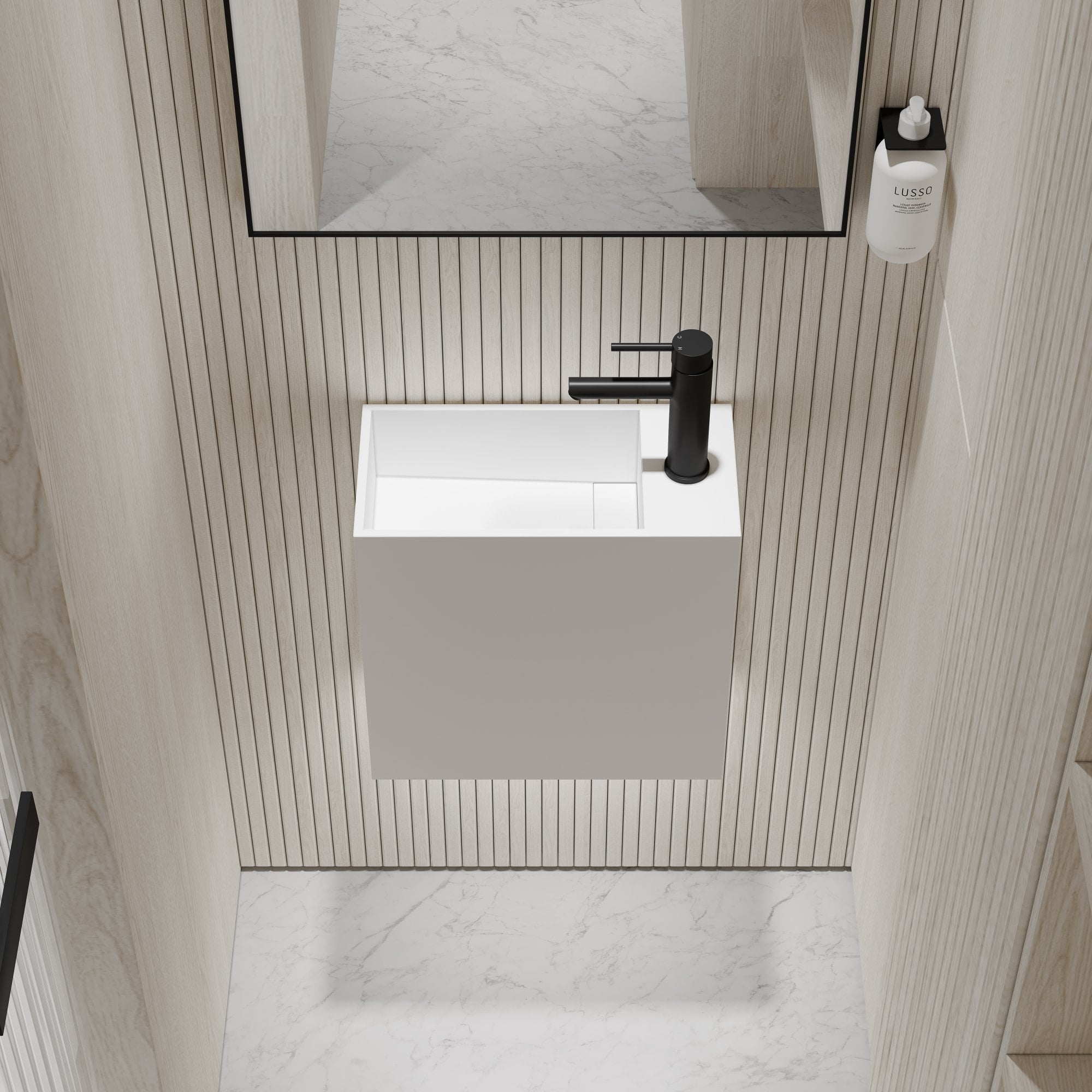 Lusso Stone Neoro N50 Cube Waschtisch B: 100,5 T: 51,5 Cm Ohne