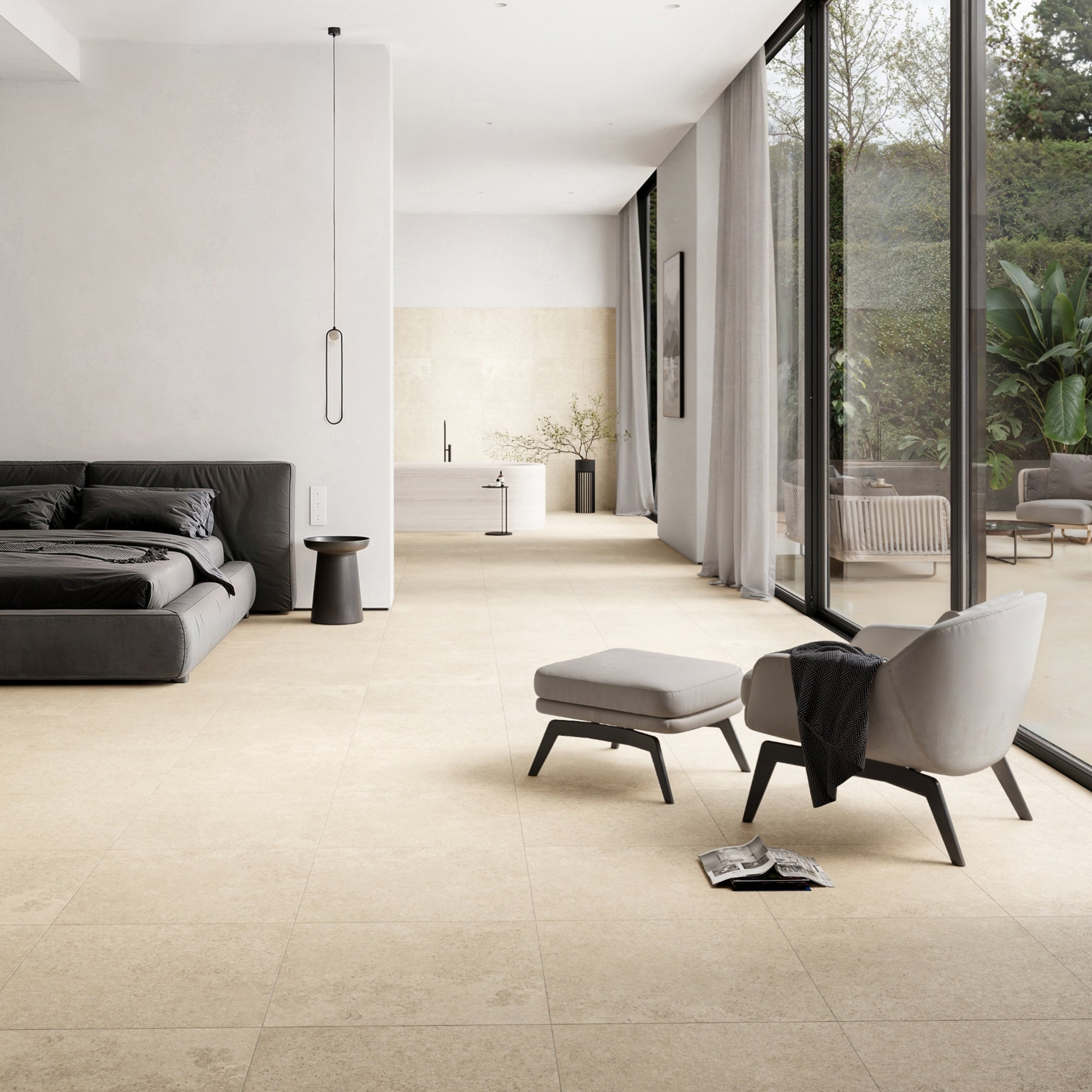 Beige Quartz Floor Tiles Brit Stone Burford Porcelain