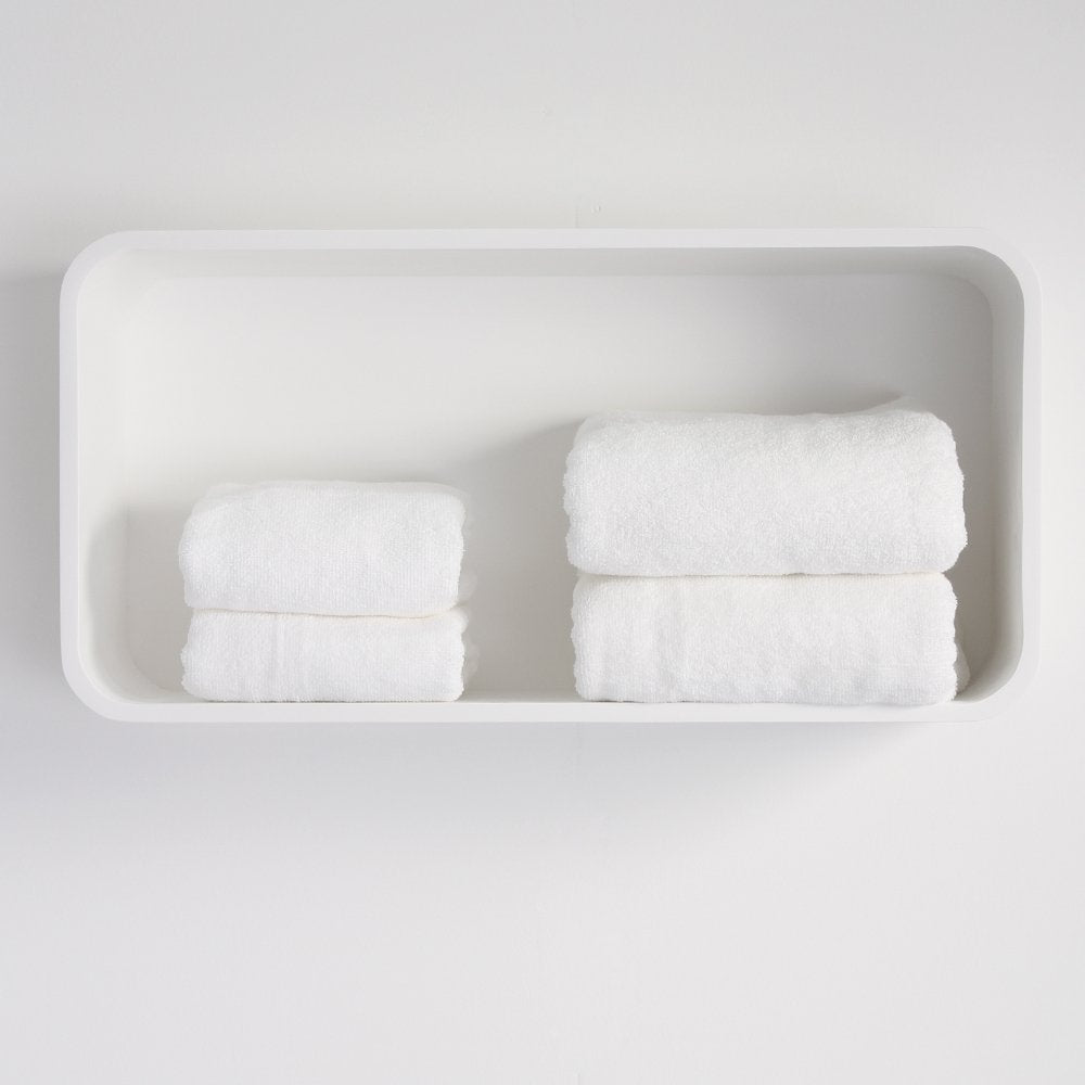 Qube Stone Resin Curved Storage Box 600 - LUSSO