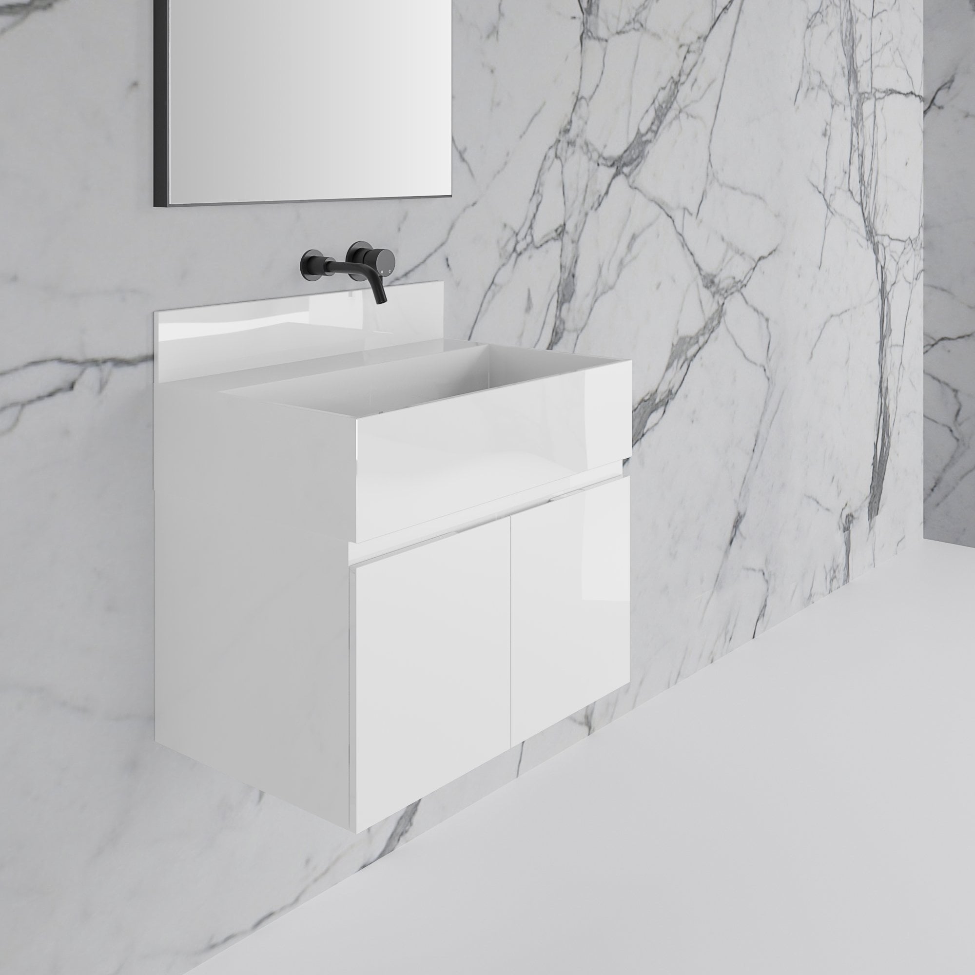 Stone Resin Upstand Splashback Polished 1200 - LUSSO