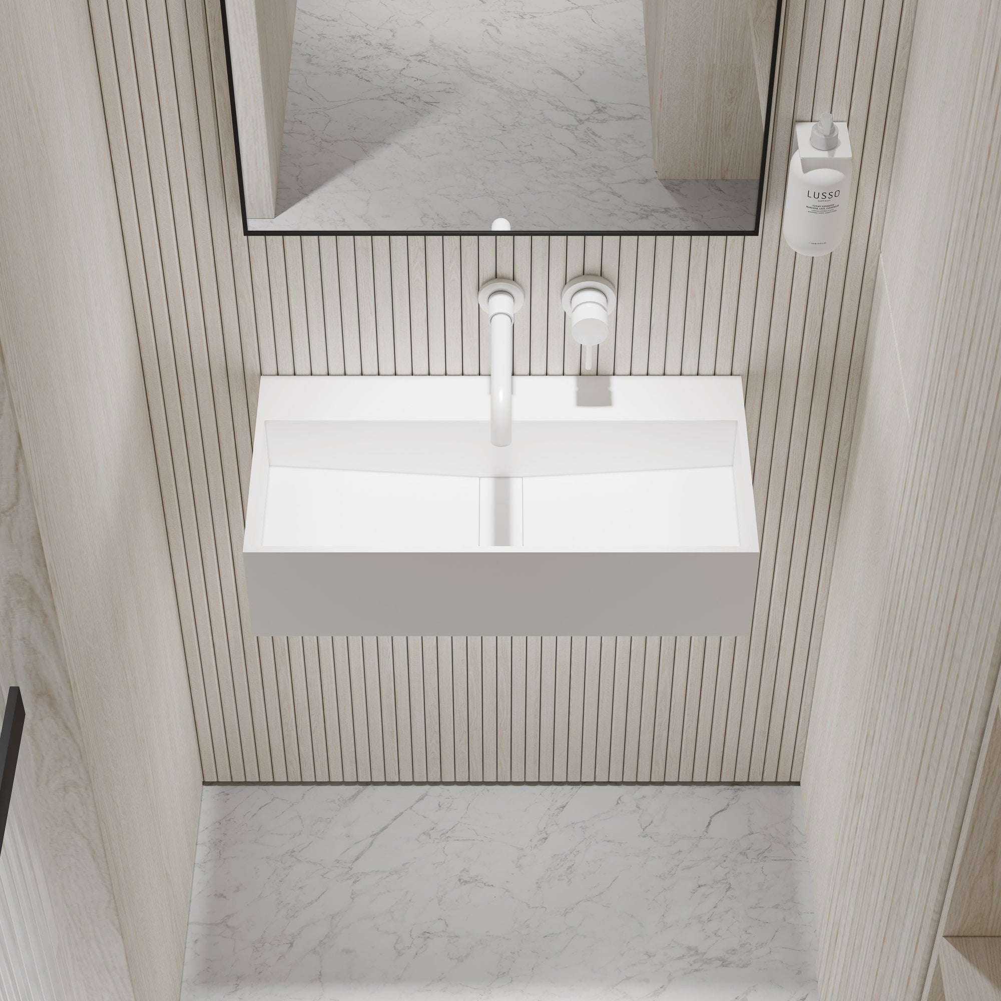 Thinn Wall Hung Stone Basin 600mm - LUSSO