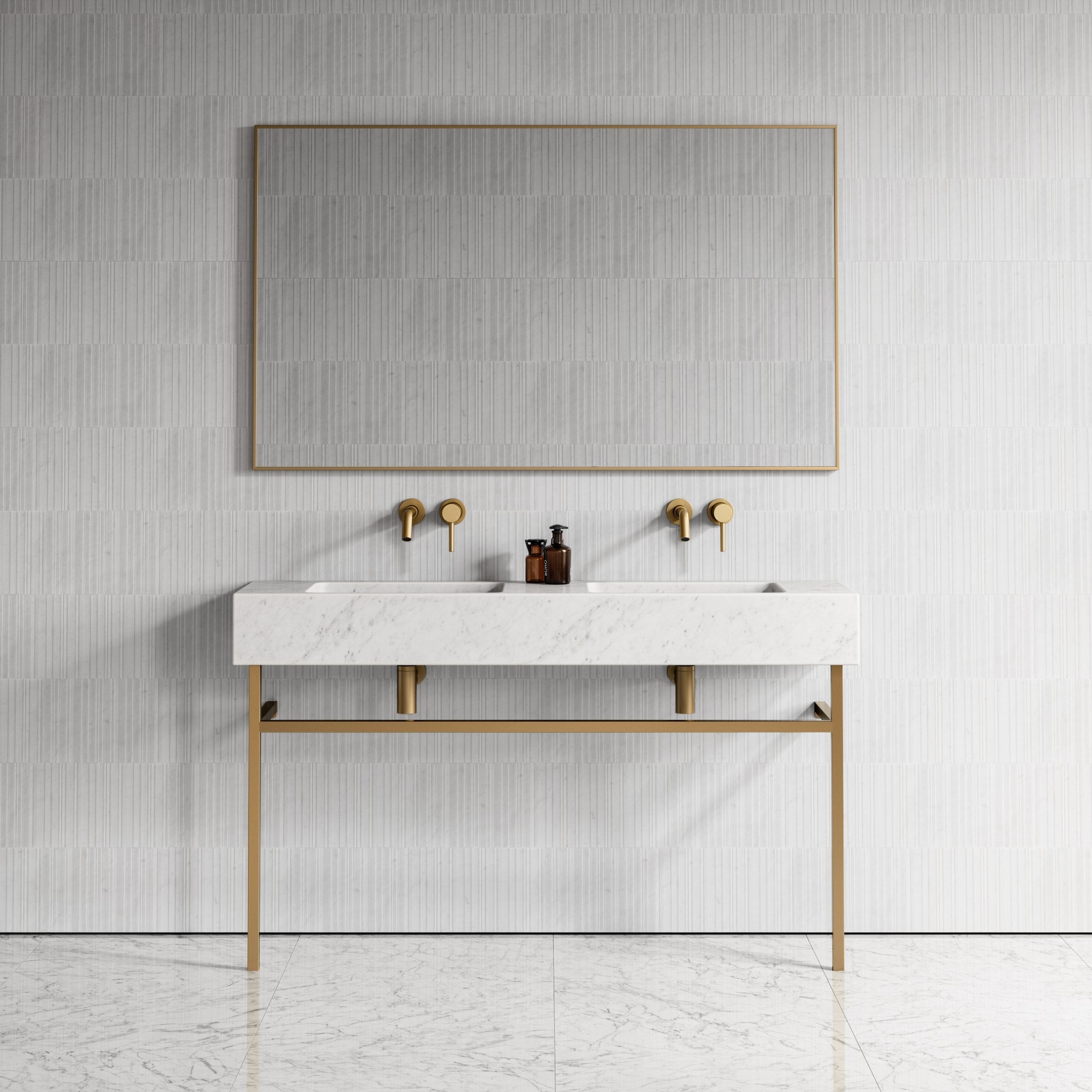 Vernante Vanity Unit with Carrara Marble Basin 1400 mm - LUSSO