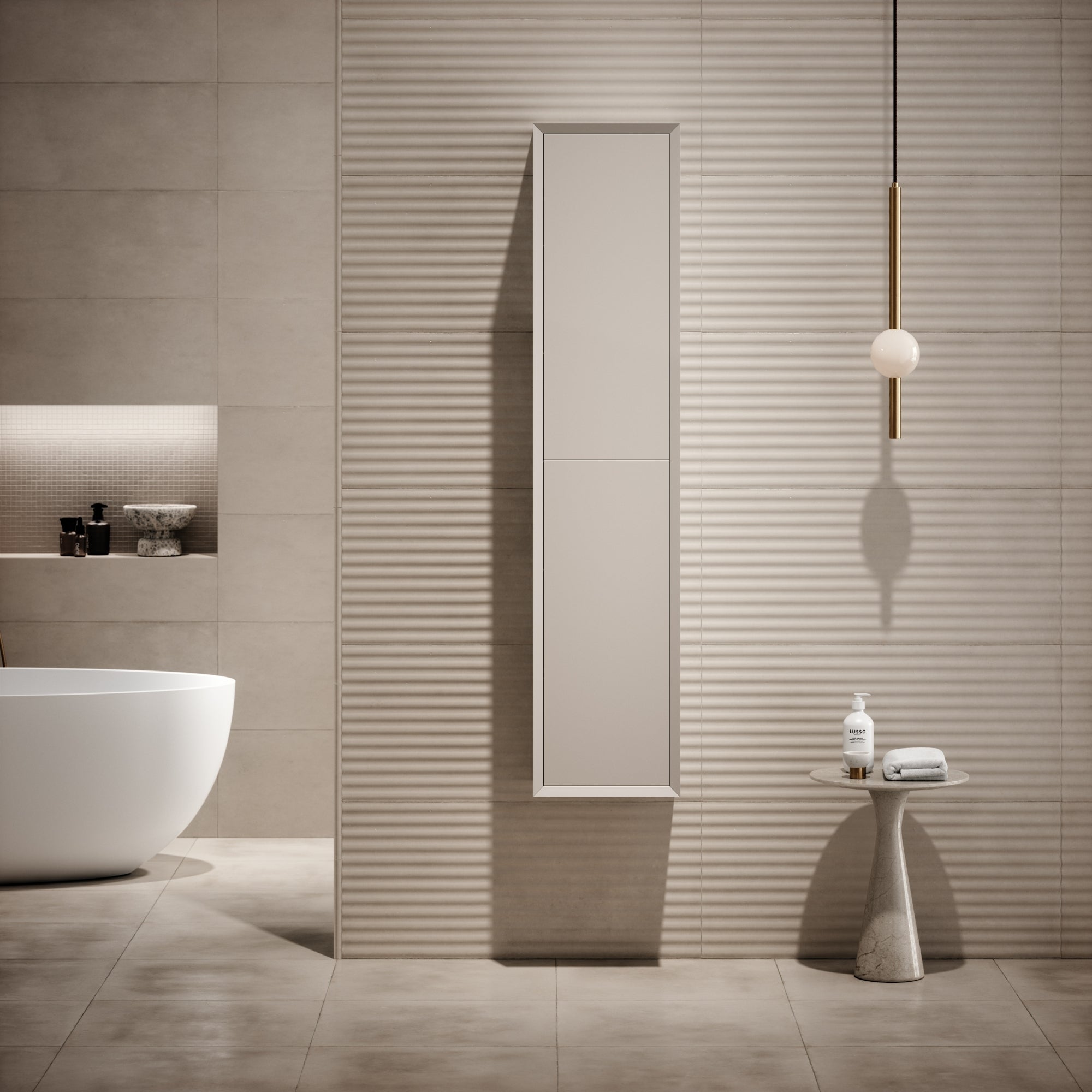 Volini Bathroom Storage Cabinet Matte Cappuccino 350 mm - LUSSO